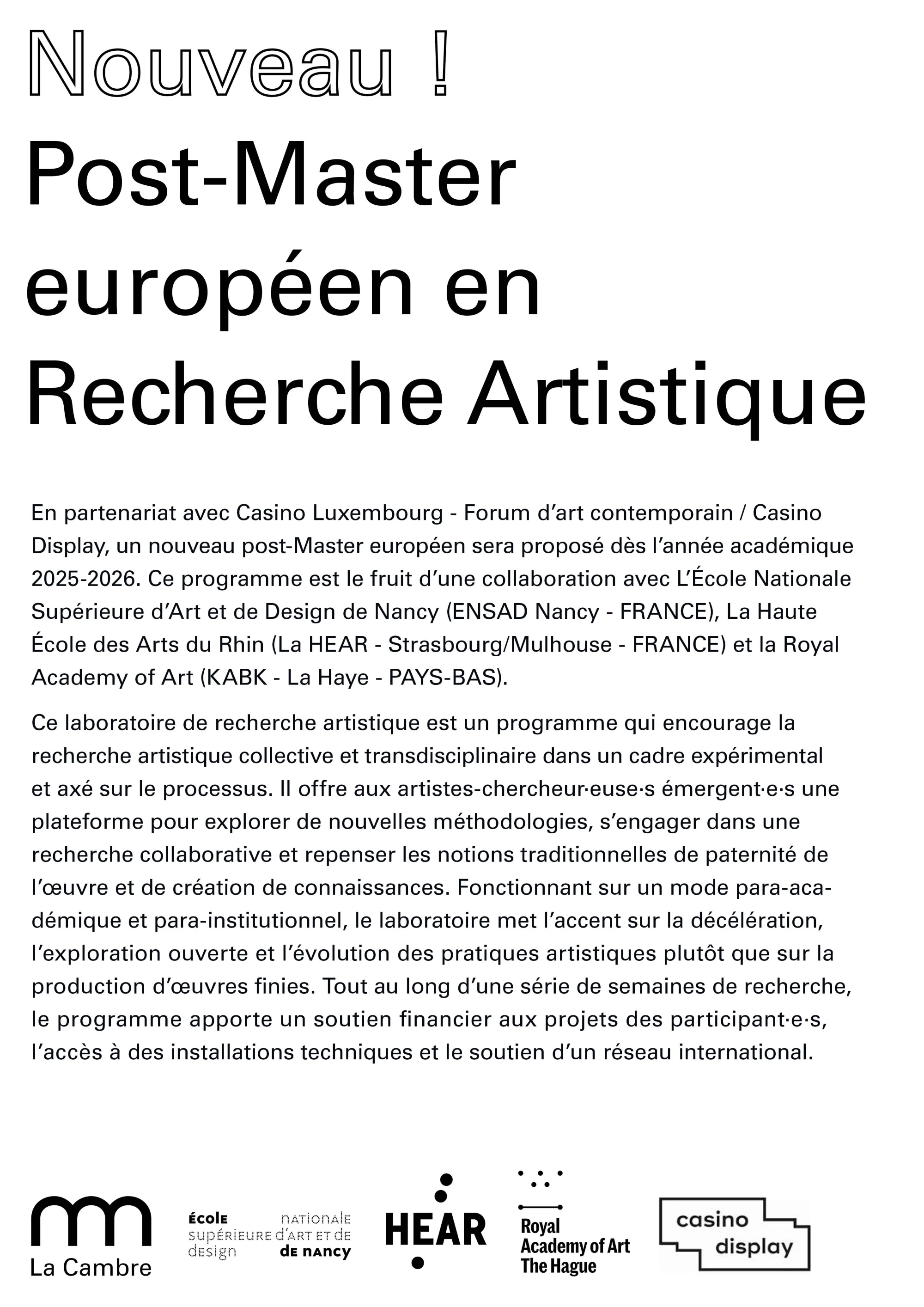 La Cambre - École nationale supérieure des arts visuels de La Cambre ...
